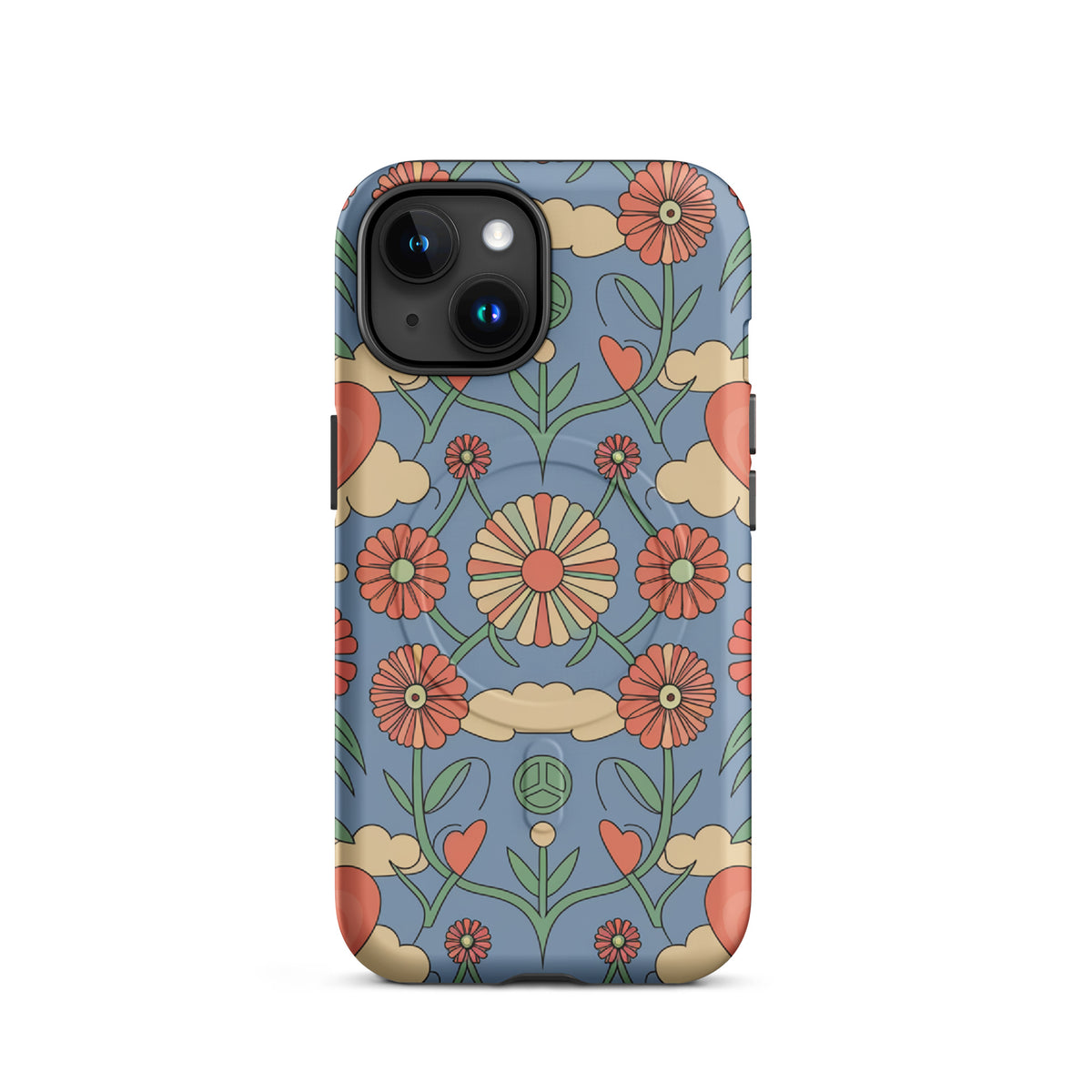 Blue Lace iPhone Case - Boho Protective MagSafe Cover – Wild Root Cases